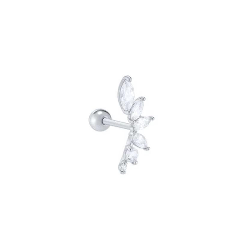 KIRA SILVER WHITE PIERCING – Noeria Jewelry